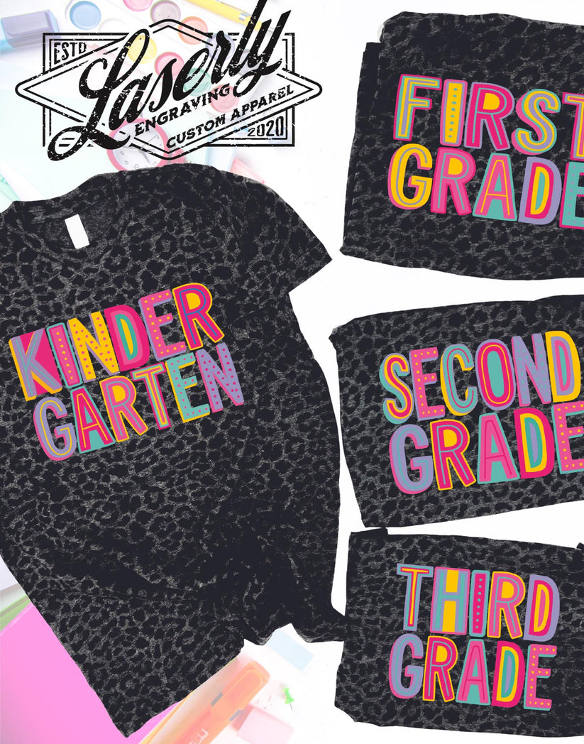 Black Leopard Grade Level Shirts – Laserly Engraving